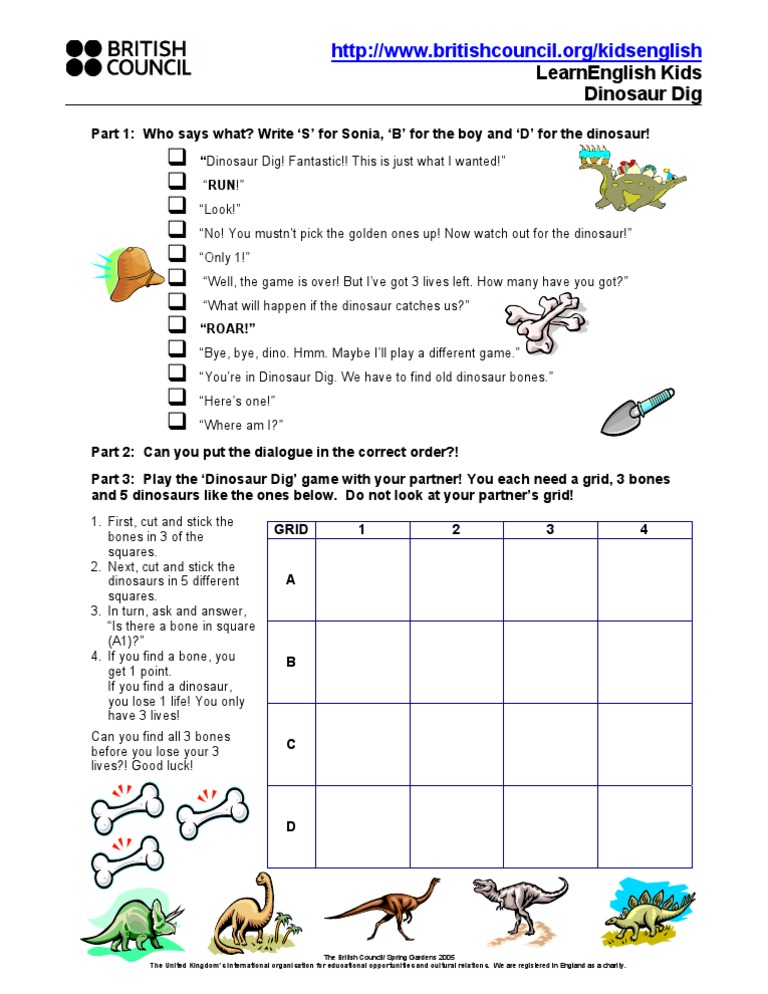 Activity Dinosaur Dig | PDF