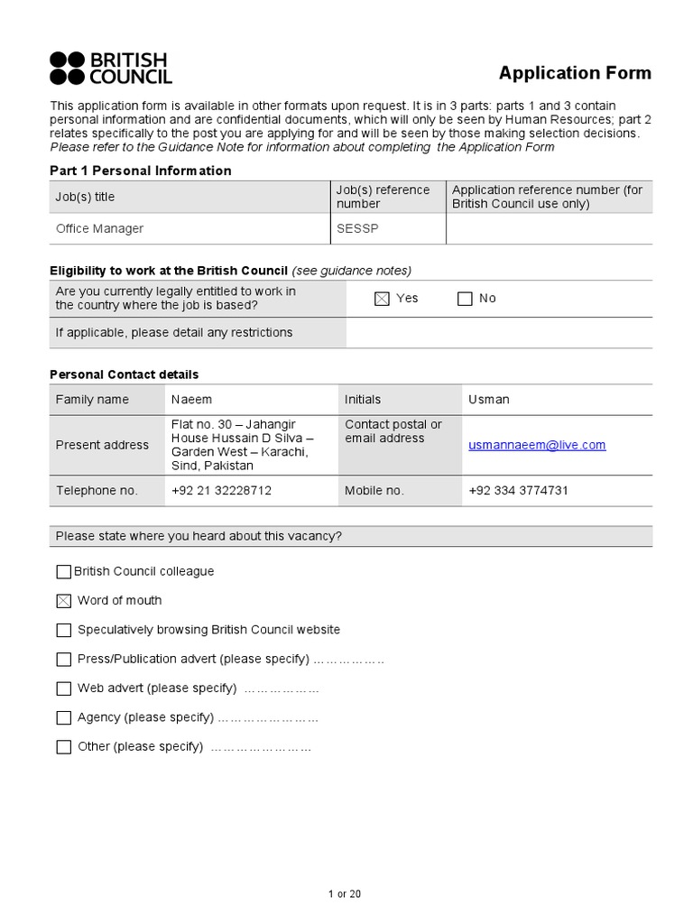 Bc External Application Form | Race And Ethnicity In The United States ...