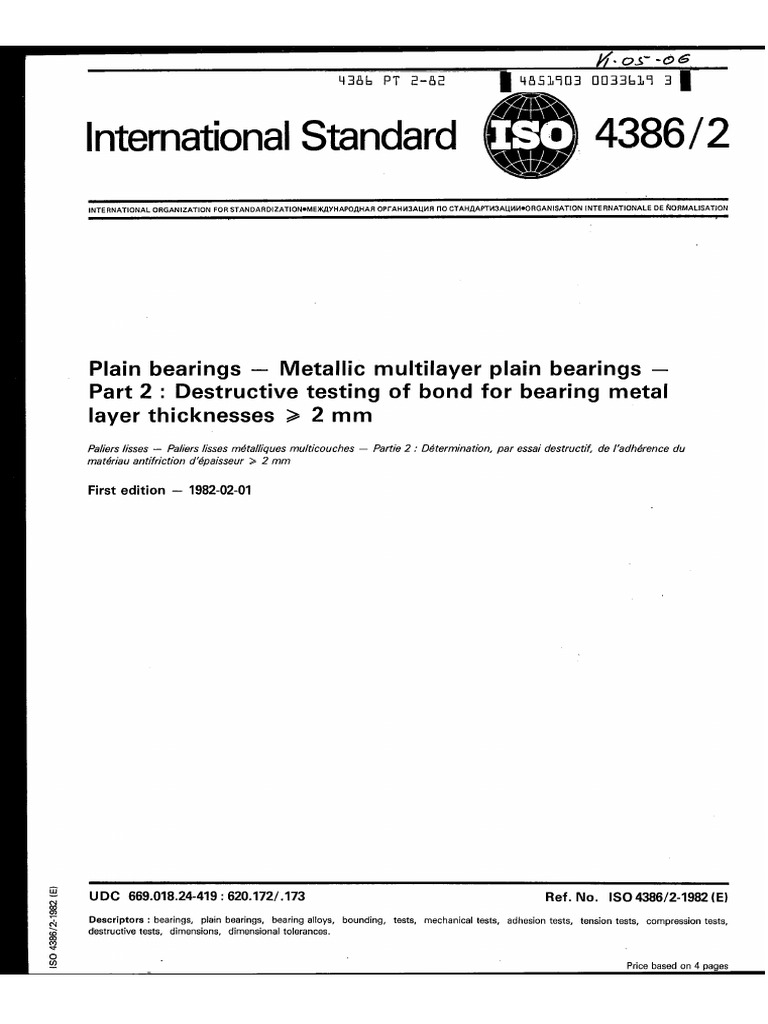 Iso 4386-2 1982 | PDF