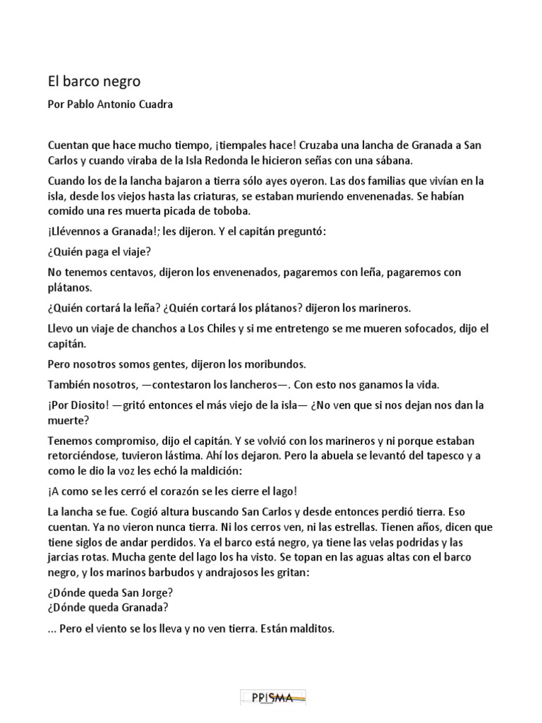 La leyenda del barco negro del lago | PDF