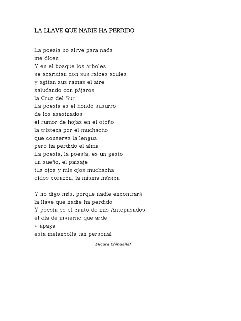 Poesía Mapuche de Elicura Chihuailaf | PDF | Poesía