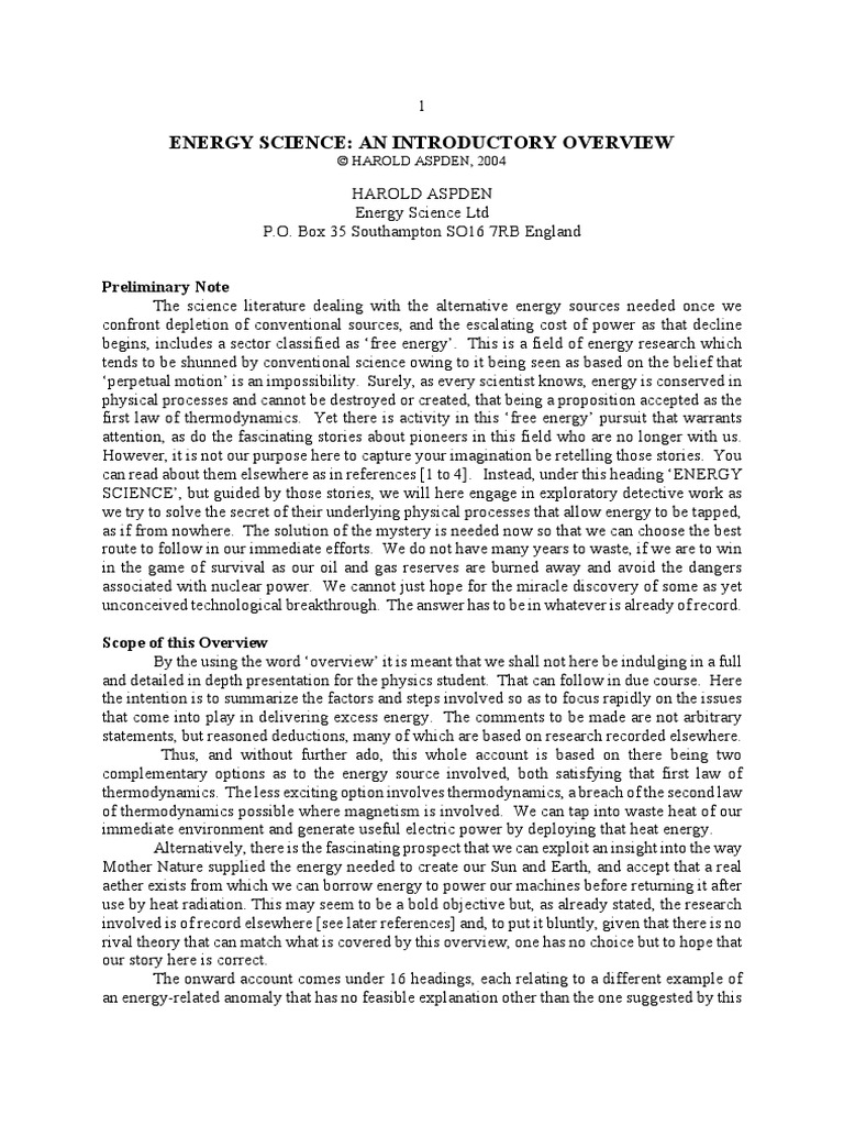Aspden Free Energy Collection 3 | PDF | Electron | Electric Motor