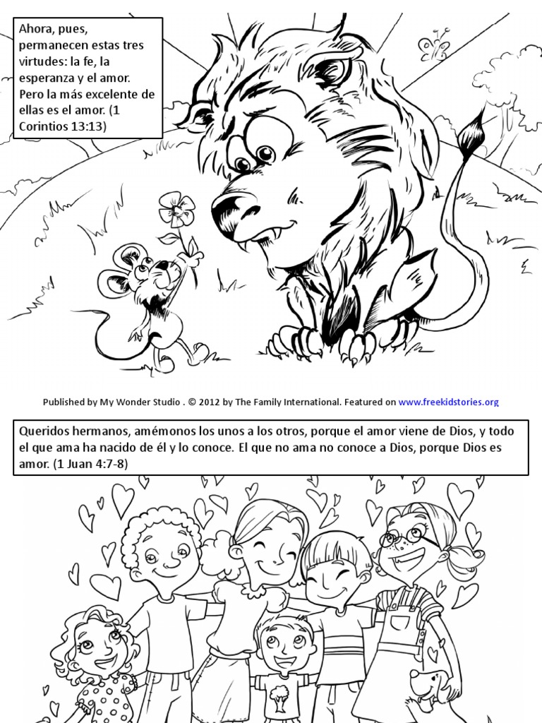 Dios Es Amor Para Colorear