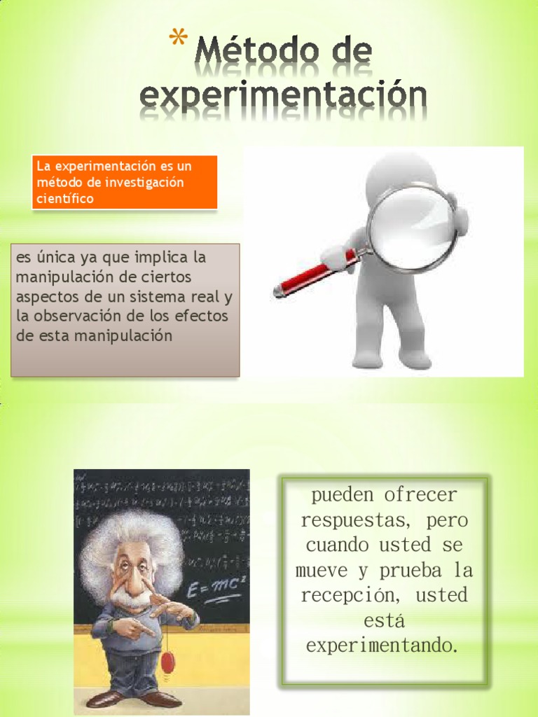 La experimentación es un método de investigación científico | Método ...