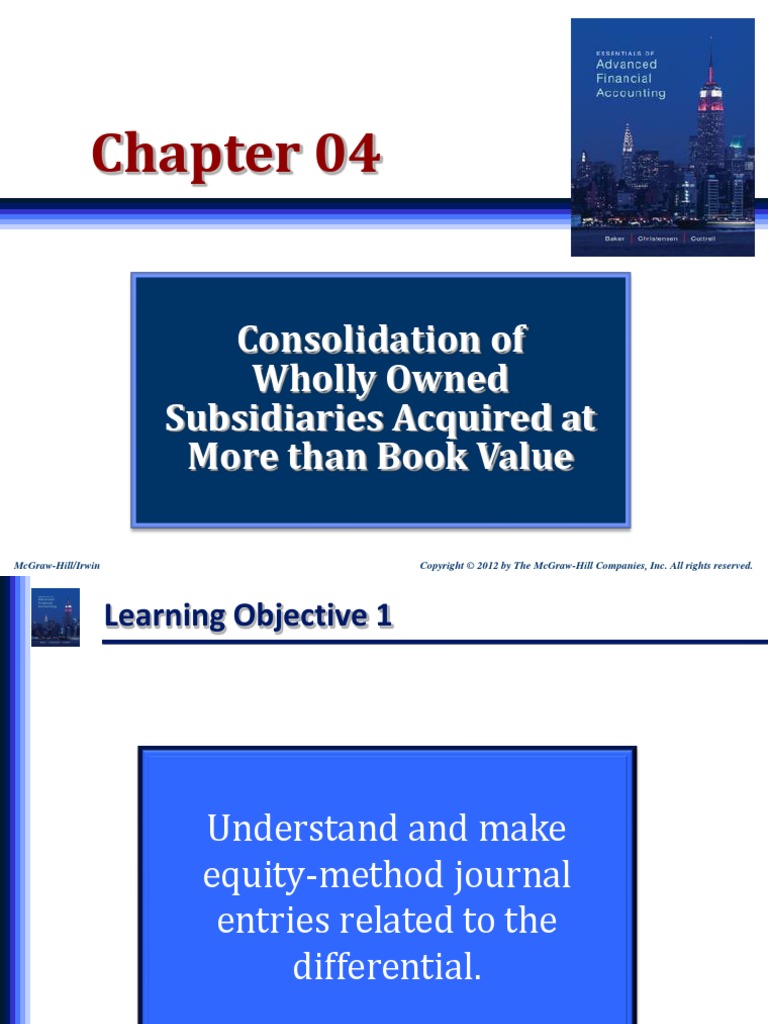 Chap 004 | Download Free PDF | Book Value | Consolidation (Business)