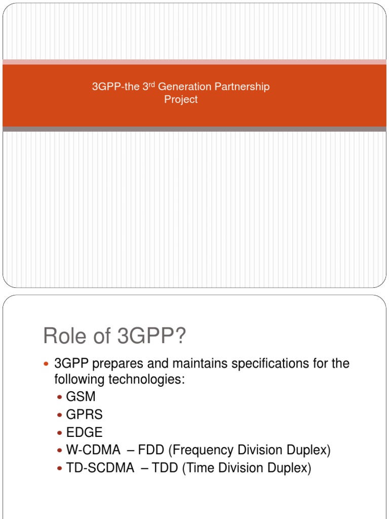3GPP-the 3 Generation Partnership Project | PDF | 3 Gpp | Computer ...