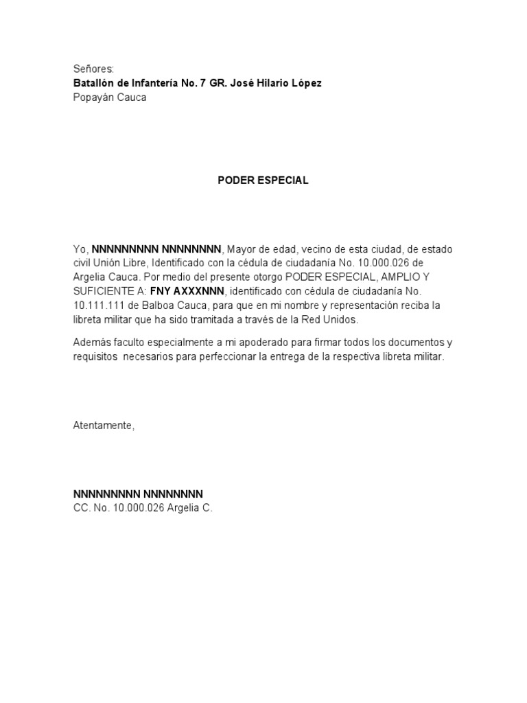 Formato Poder Amplio y Suficiente | PDF