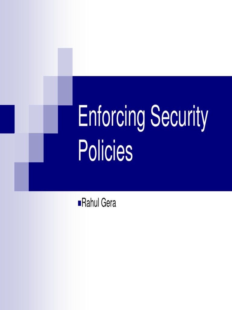 Enforcing Security Policies: Rahul Gera | PDF | Automata Theory ...