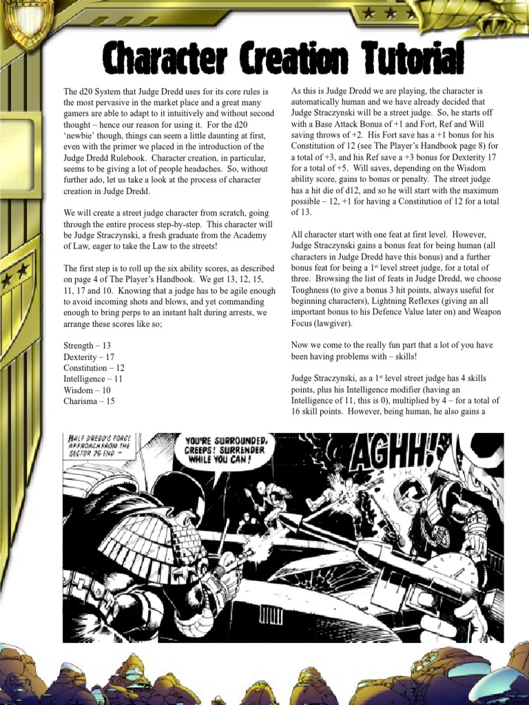 Judge Dredd Character Guide | PDF | Role Playing Games | Gaming