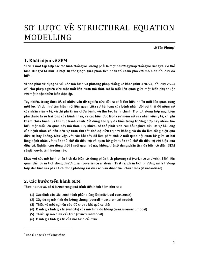Structural Equation Modelling PDF | PDF