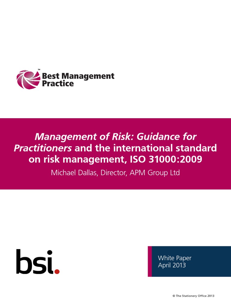 Management of Risk Guidance for Practitioners and the International ...