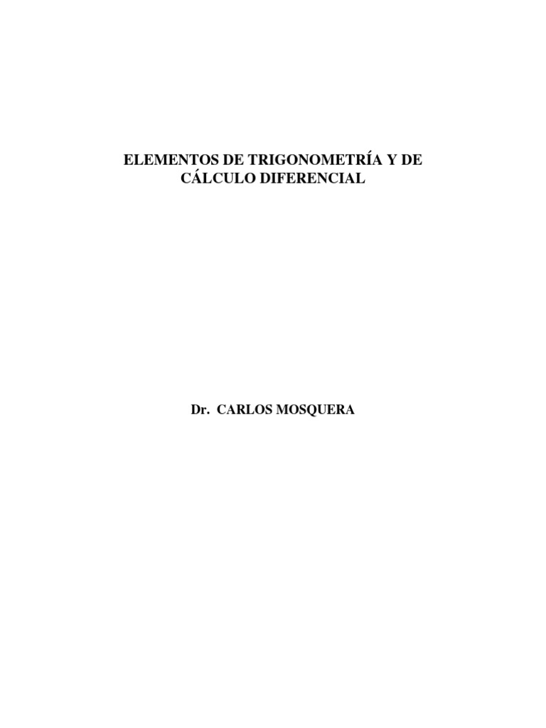 Elementos de Trigonometría y Cálculo Diferencial | PDF | Trigonometría ...