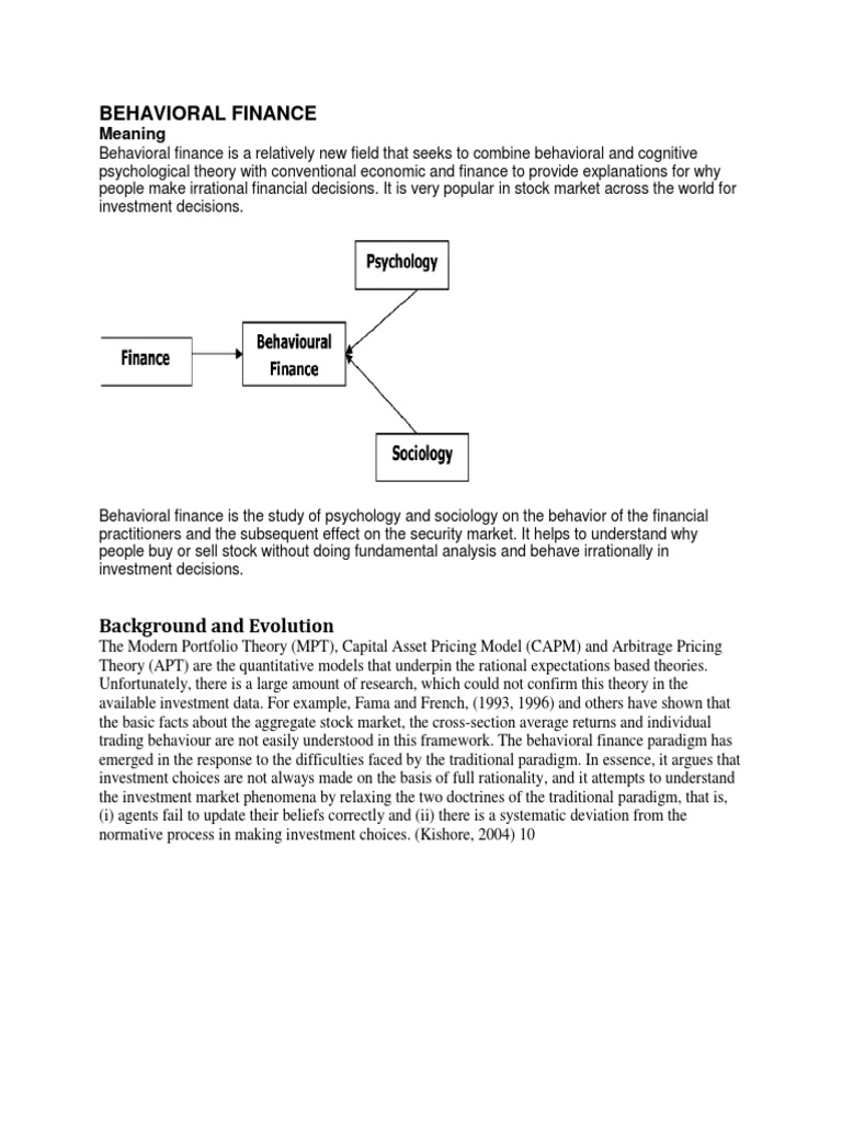 Behavioral Finance-Group 14 | PDF | Behavioral Economics ...