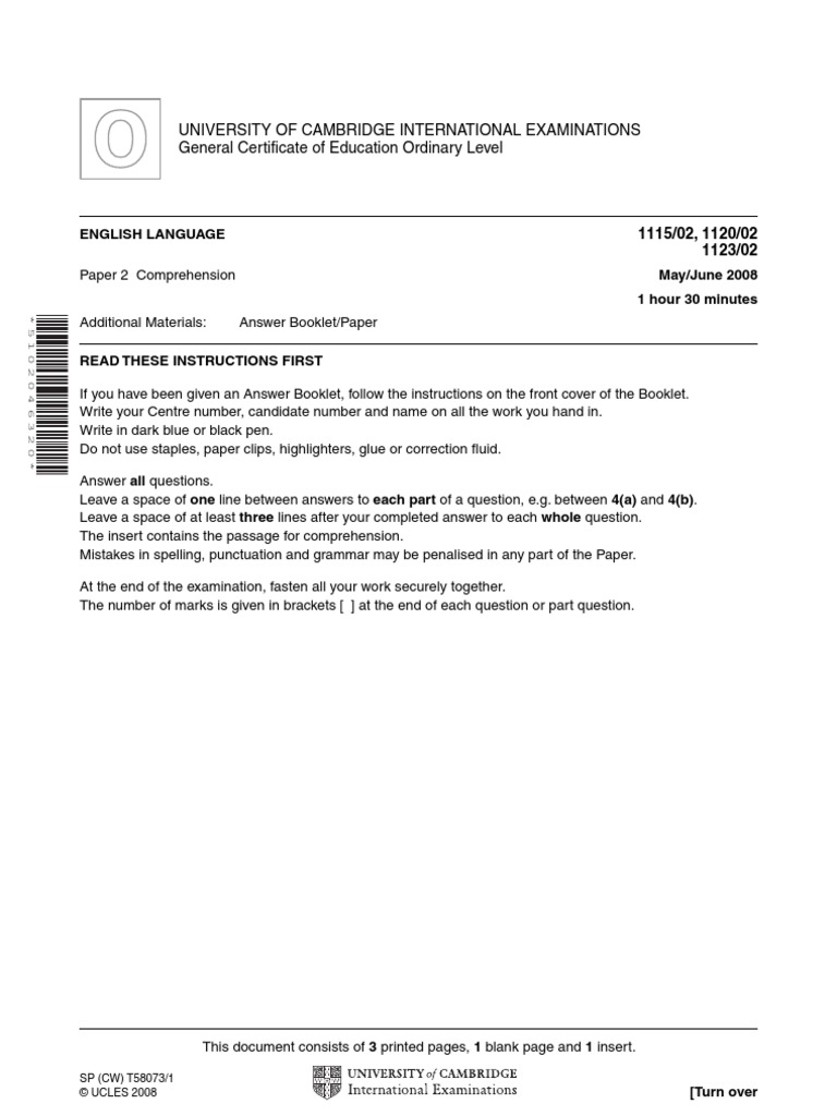 0 Level English Exam | PDF | Dolphin