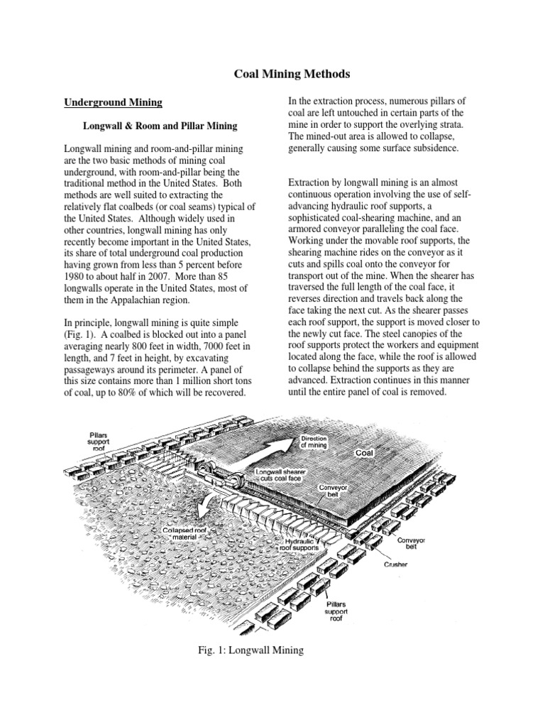 Coal Mining Methods - EMFI Summary | PDF | Coal Mining | Surface Mining