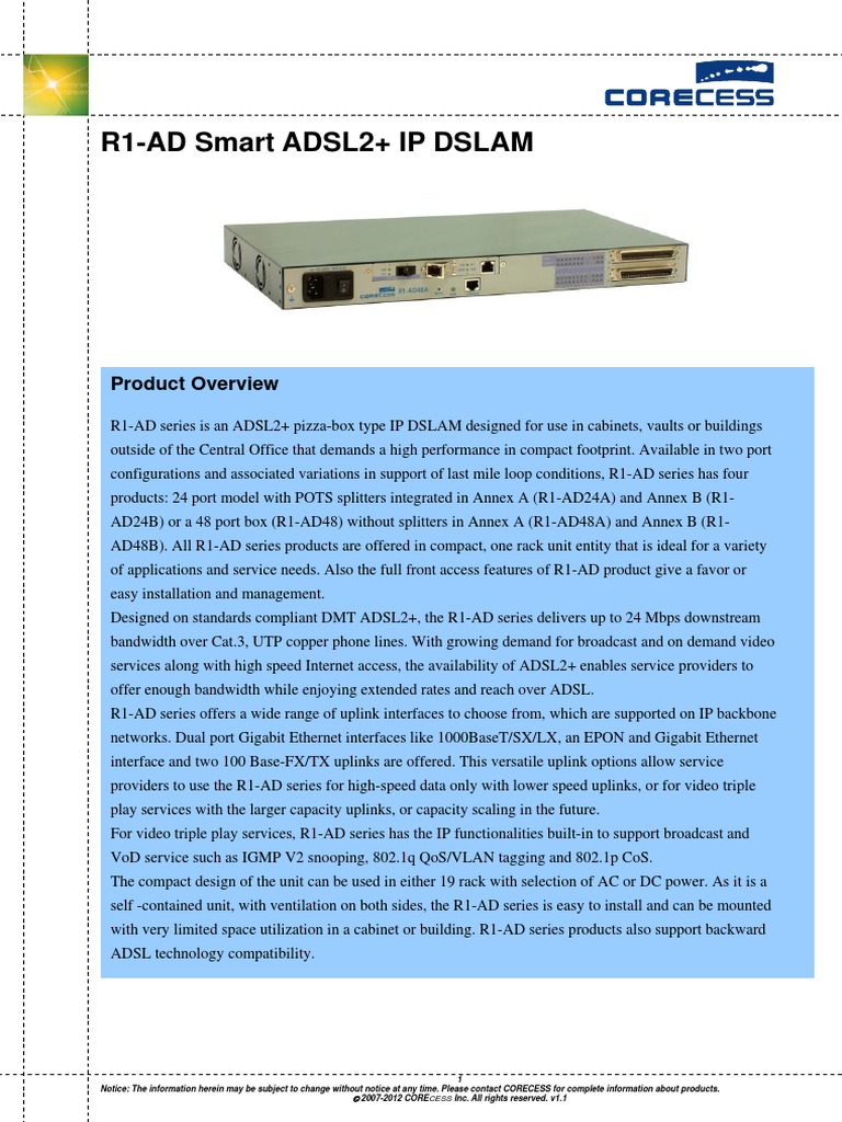 R1-AD Datasheet v1.1 (Eng) | Download Free PDF | Telecommunications ...