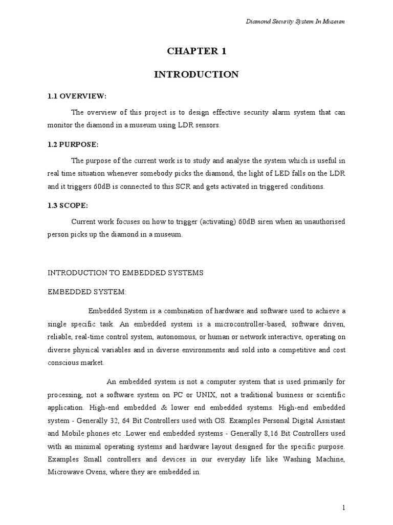 Diamond Security System in A Museum With Loud 60dB SireN1 | PDF | Pic ...