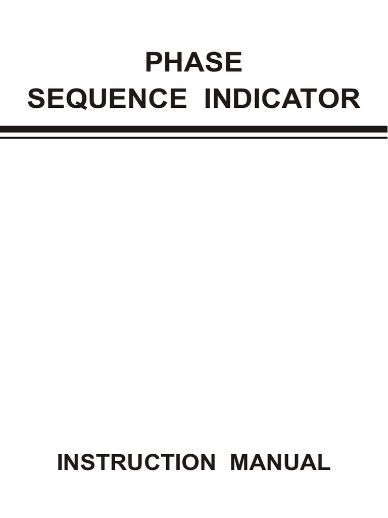 Phase Sequence Indicator | PDF | Switch | Alternating Current