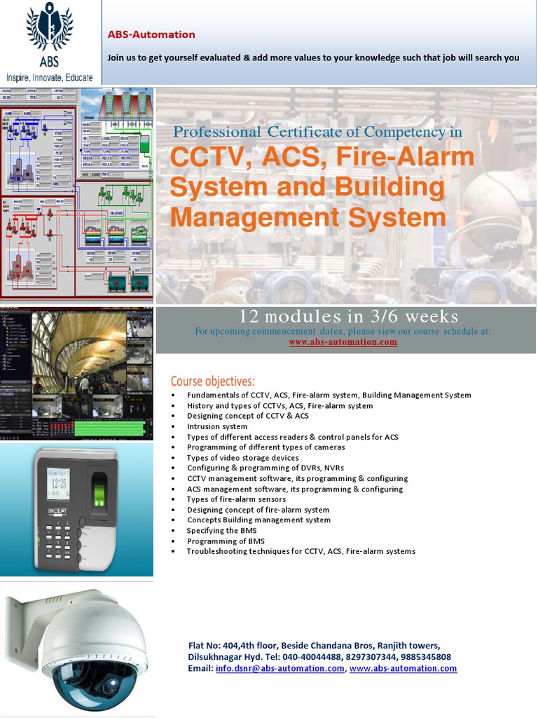 CCTV and ACS Certification Course | PDF | Closed Circuit Television ...