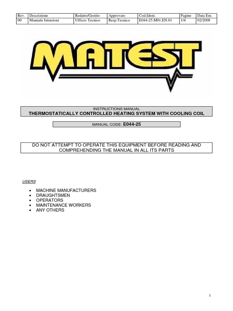 Vicatronic Heating System Manual | PDF | Hvac | Tap (Valve)