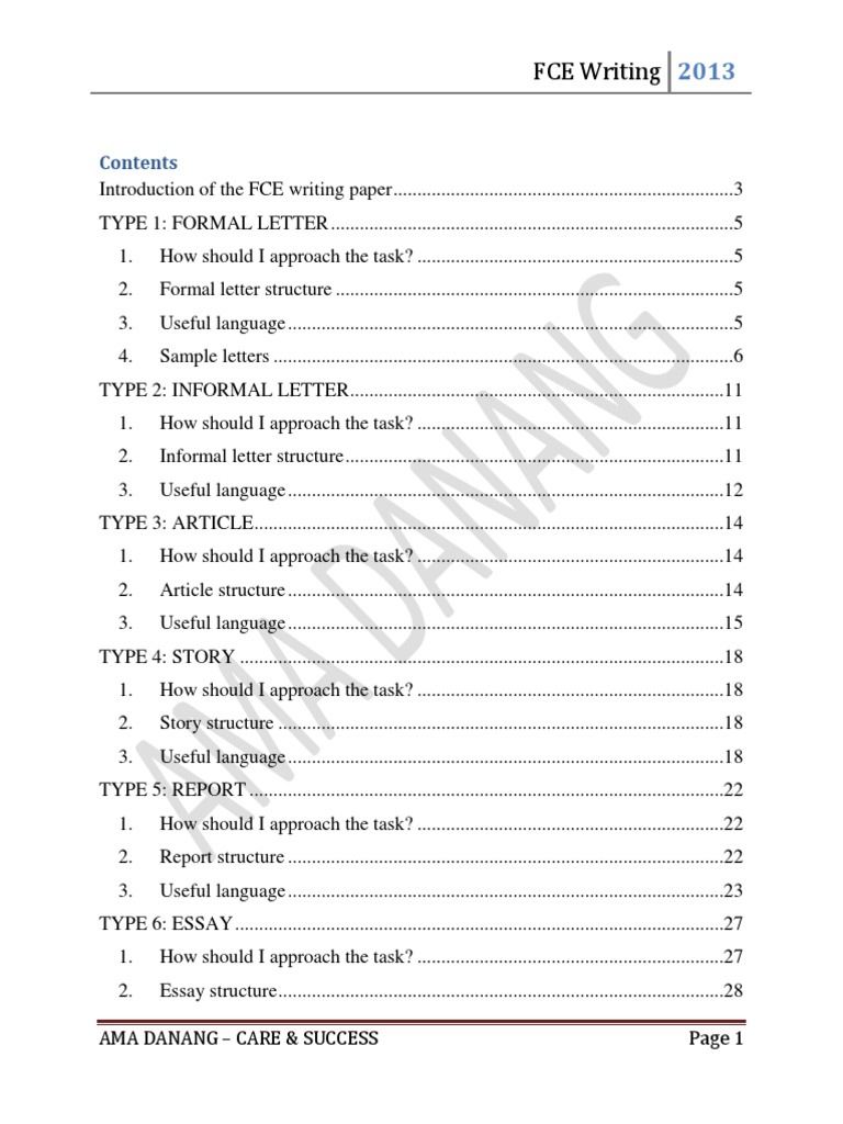 Writing Fce Complete-Ly Thuyet | PDF | Essays | Argument
