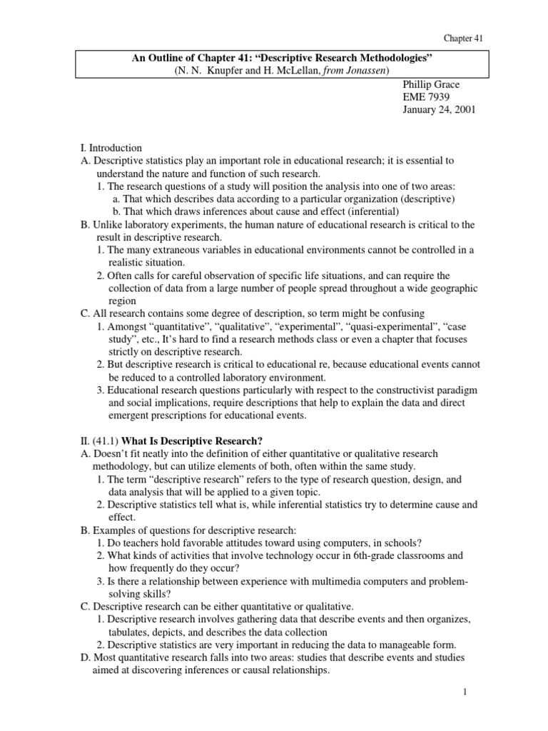 Descriptive Method in Social Science Survey | PDF | Survey Methodology ...
