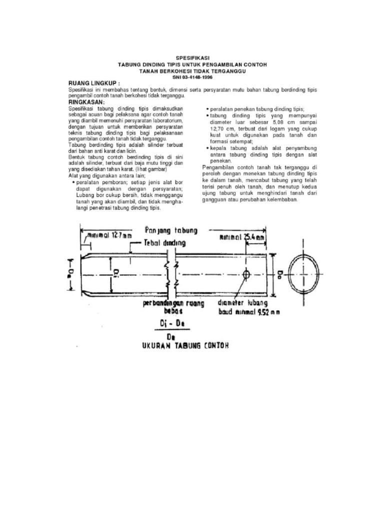 SNI Hand Boring | PDF
