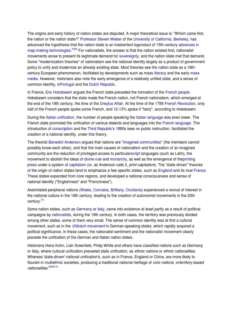 Origins of Nation States Explained | PDF | Nation State | Nation