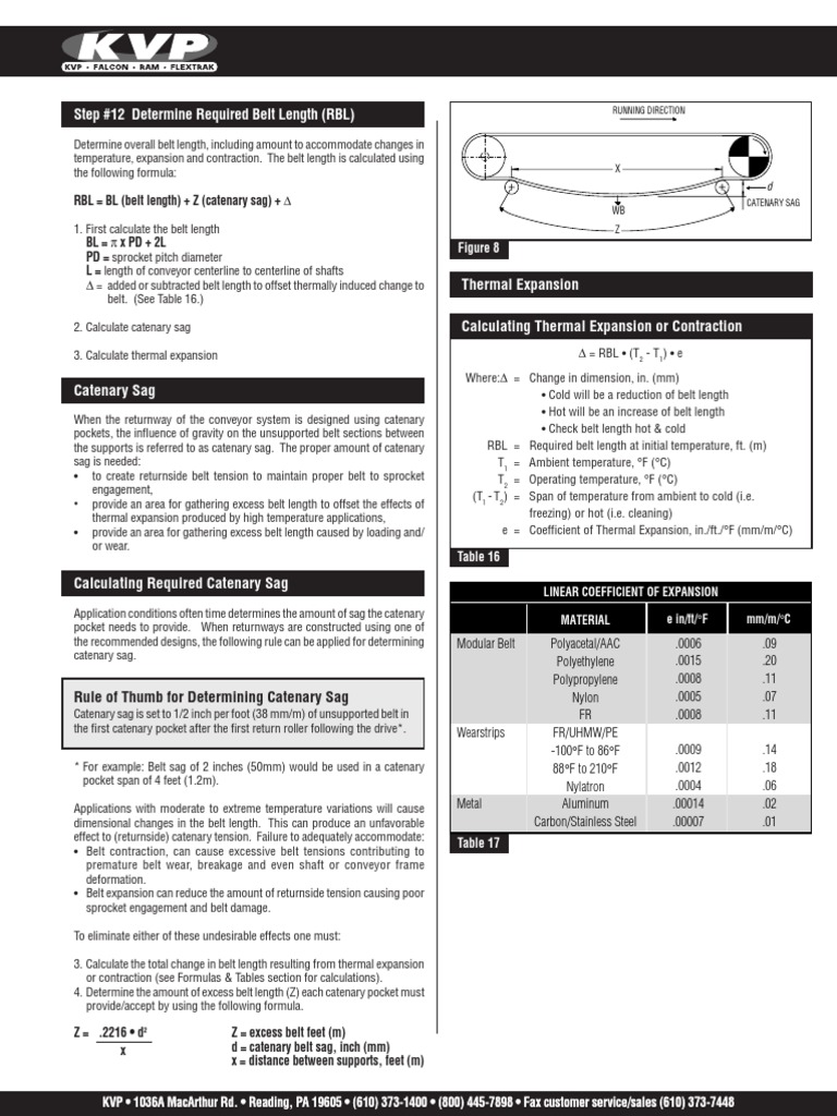 Belt Sag | PDF | Thermal Expansion | Belt (Mechanical)