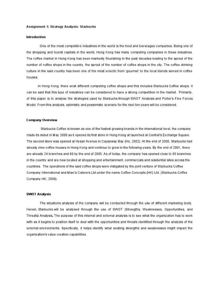 Starbucks Case Study | PDF | Competitive Advantage | Strategic Management
