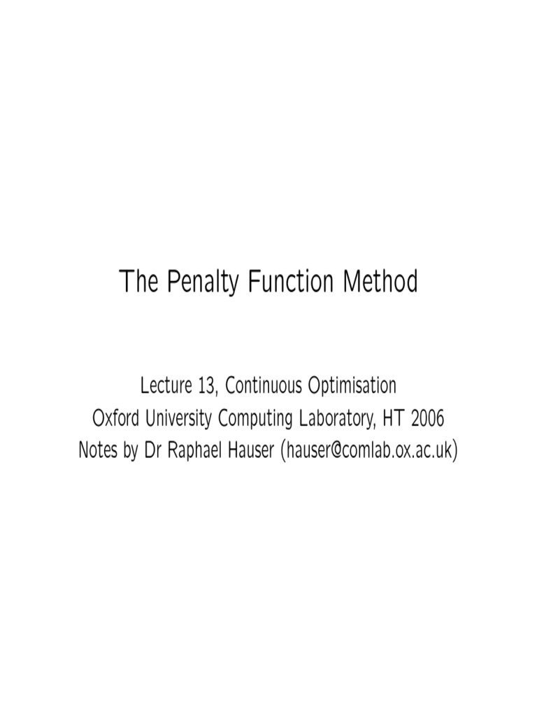 Advanced Optimization Techniques | PDF