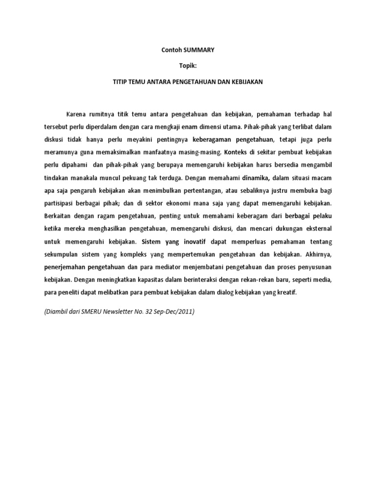 Contoh Summary | PDF