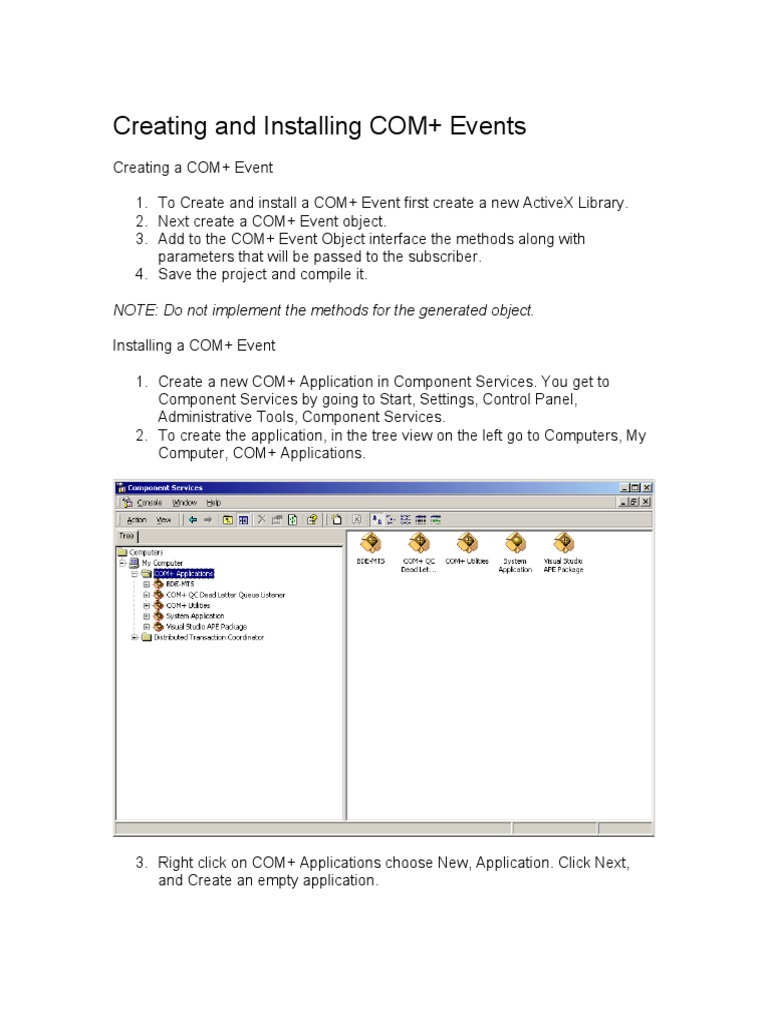 COM+ Event Tutorial | PDF | Component Object Model | Computer Programming