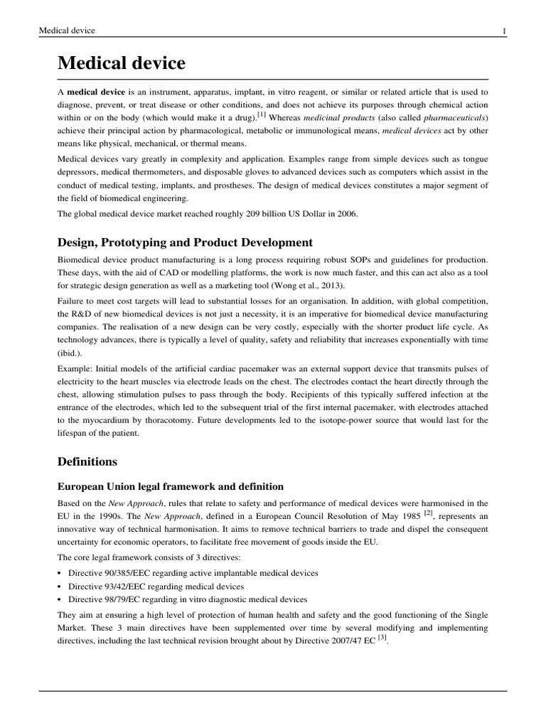 Medical Device | PDF | Medical Device | Health Sciences