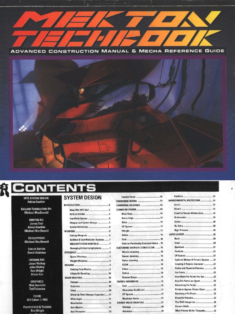 Mekton Techbook | PDF