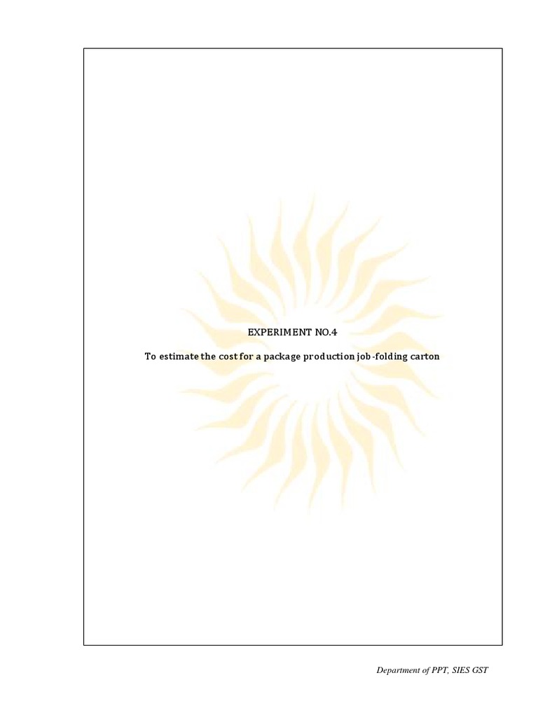 Folding Carton Cost Estimation Guide | PDF | Paperboard | Production ...
