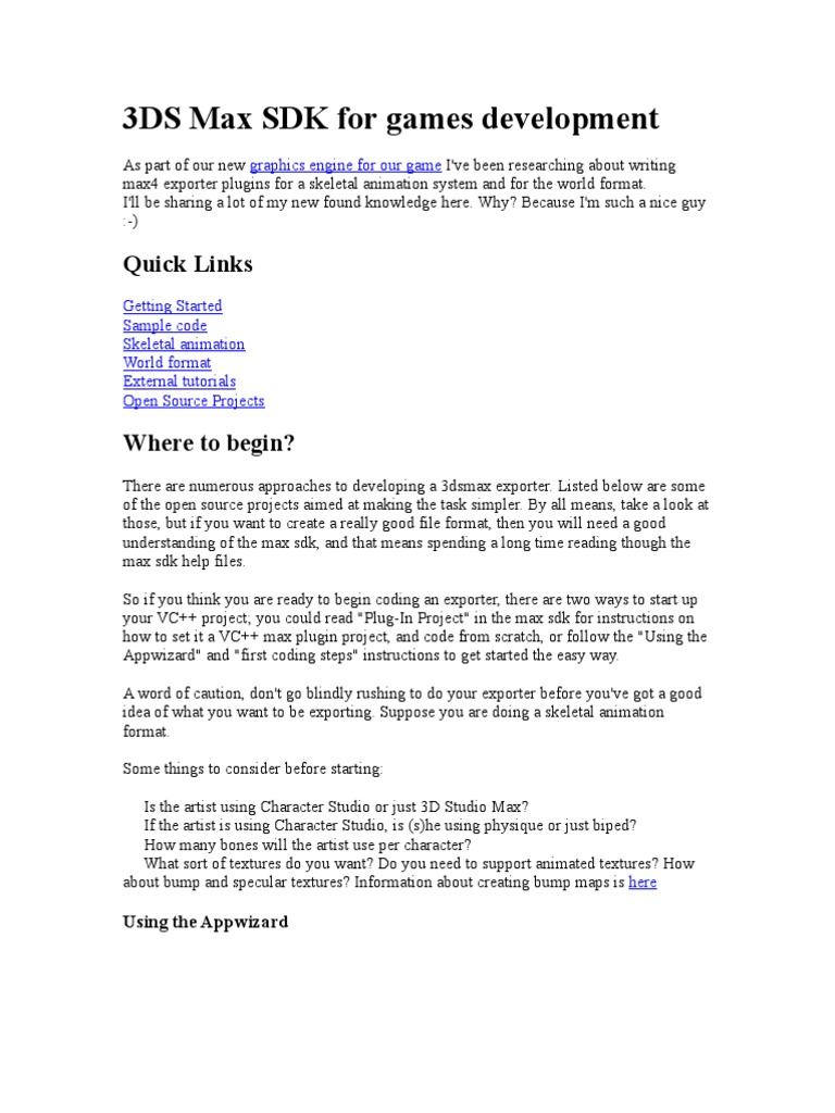 3DS Max SDK For Games Development | PDF | Shader | Computing