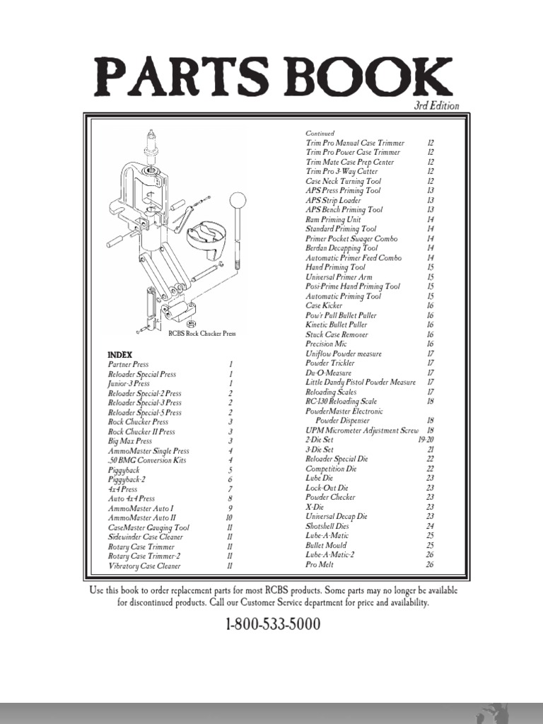 RCBS Parts Book | PDF | Screw | Electrical Connector