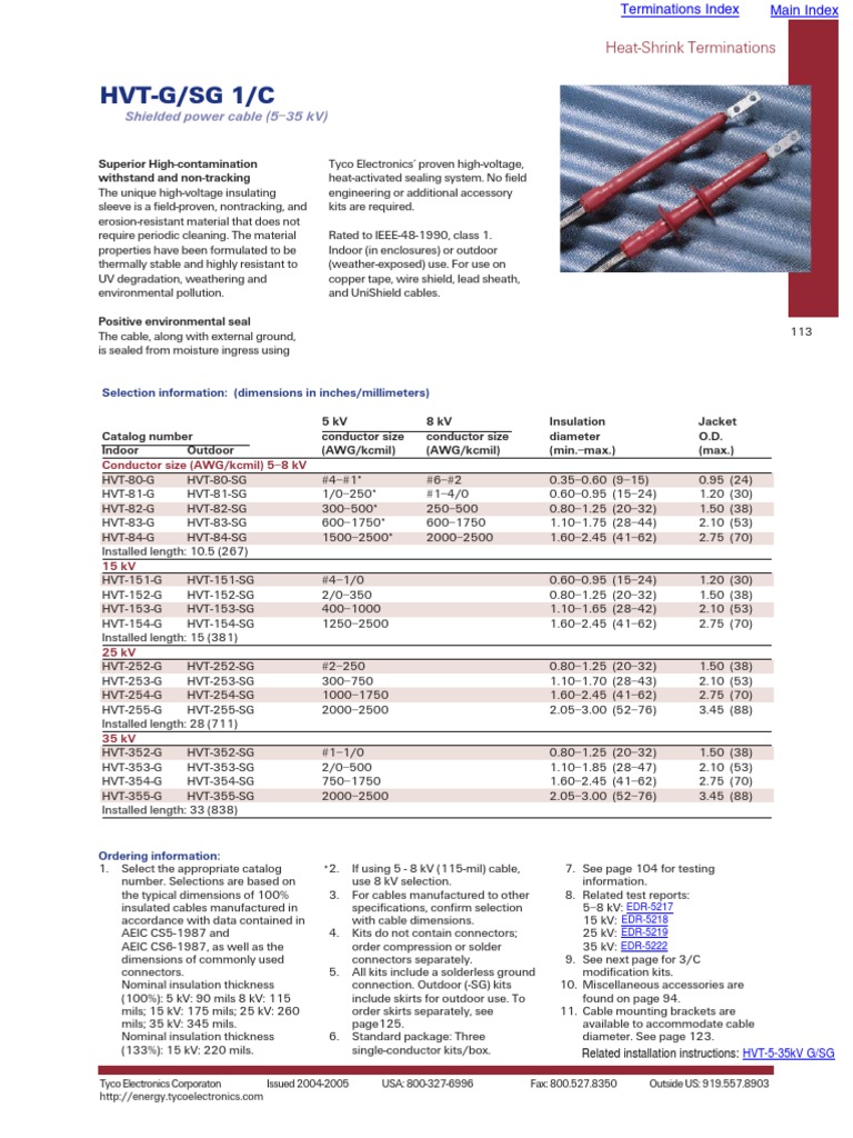 High-Voltage Stress Cone Installation Guide | PDF | Cable | Electrical ...