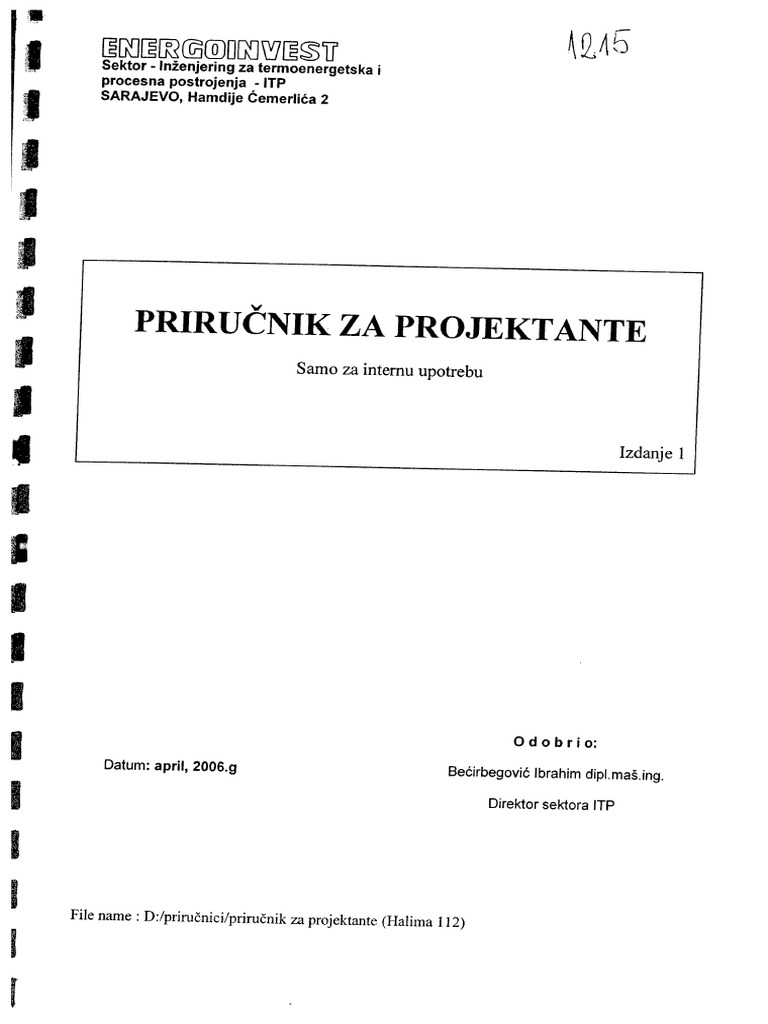 Prirucnik Za Projektante | PDF