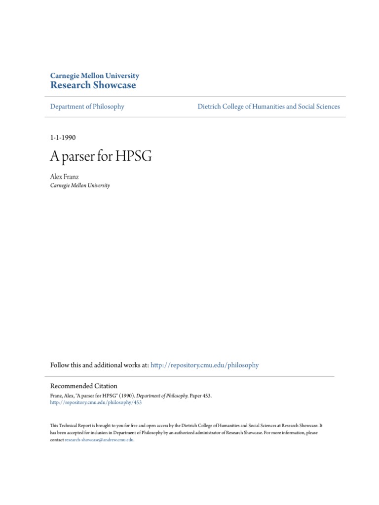 A Parser For HPSG | PDF | Parsing | Compiler