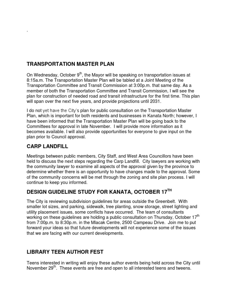 Transportation Master Plan | Download Free PDF | Transport | Business