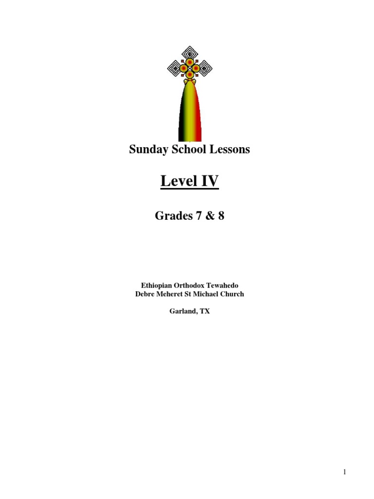 Sundayschoollessons Lev IV | PDF | Jacob | Adam And Eve