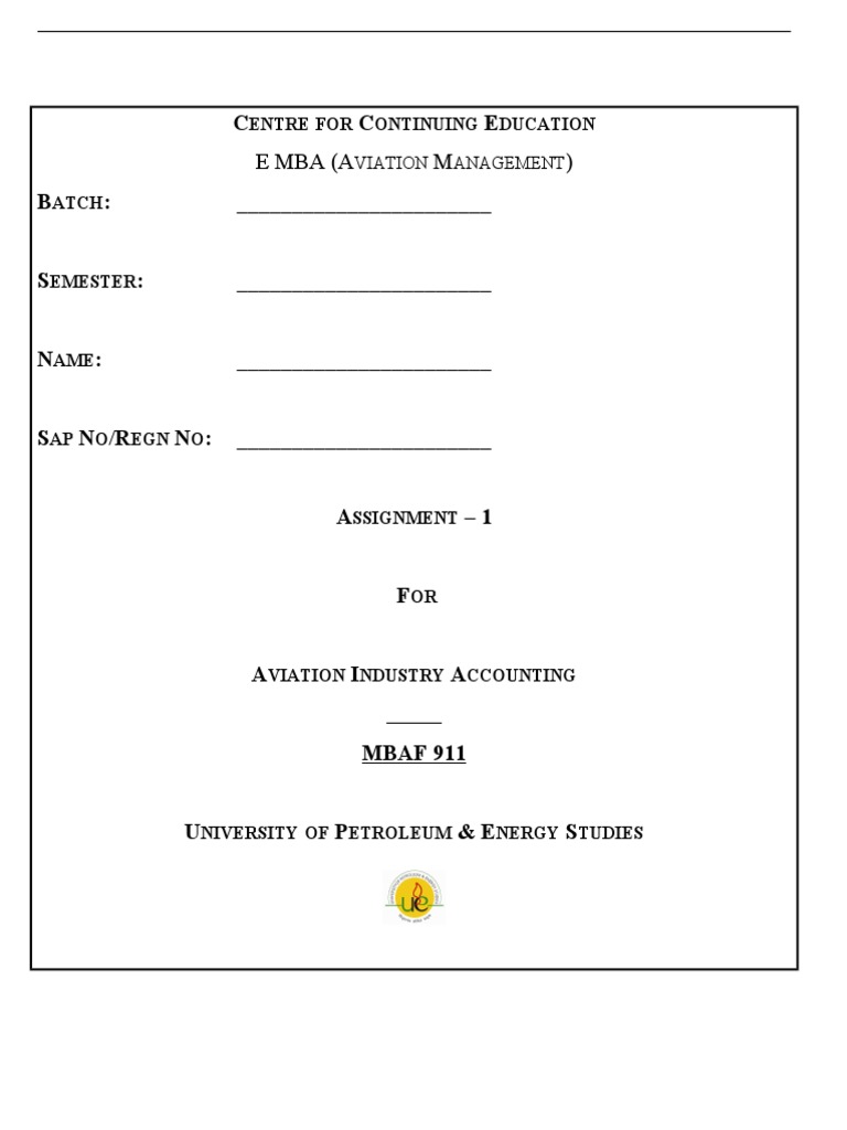 Aviation Industry Accounting Assignment | PDF | Income Statement | Expense
