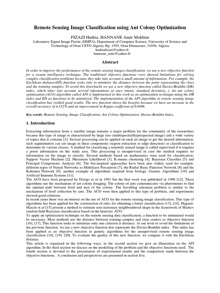 29 3B Paper2 Fizazi Hanane Amir | PDF | Mathematical Optimization | Statistical Classification