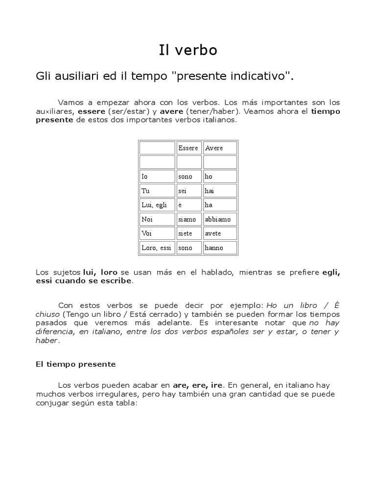 Mas Gramatica Italiana | PDF | Idioma italiano | Verbo