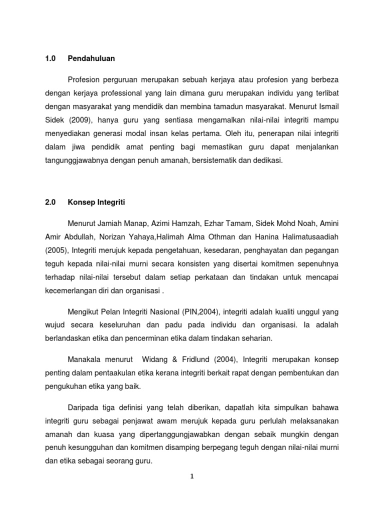 Memperkasa Integriti Guru | PDF