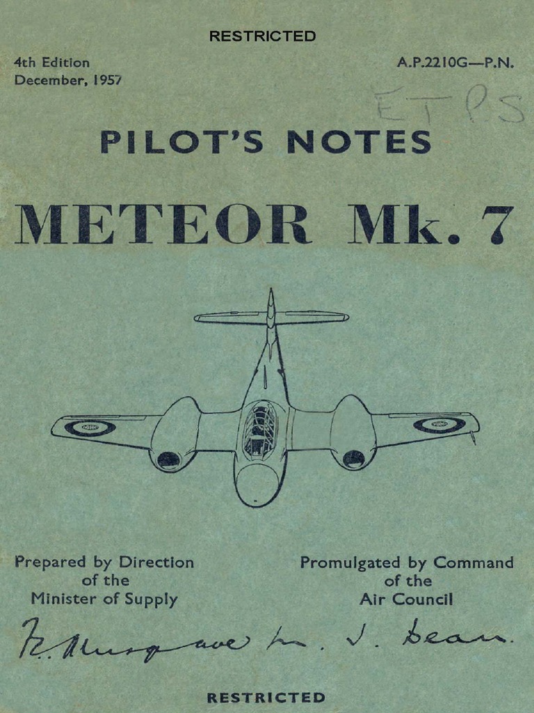 Gloster Meteor MK 7 | PDF