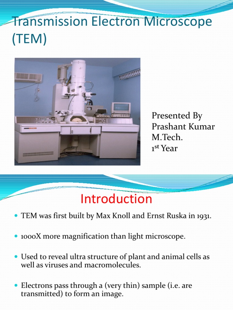 Transmission Electron Microscope | PDF | Transmission Electron ...