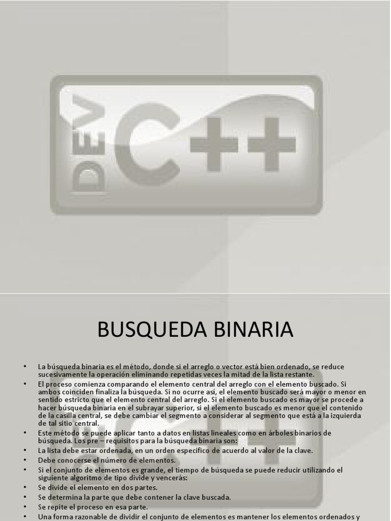 Exposicion Busqueda Binaria | PDF | Estructura de datos de matriz ...